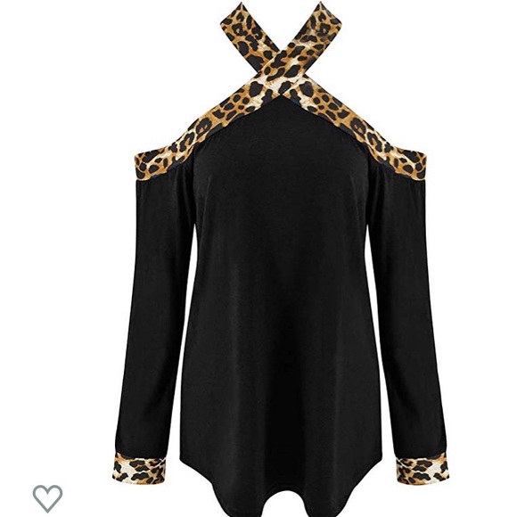 Tops | Super Cute Woman Off Shoulder Leopard Print Top | Poshmark